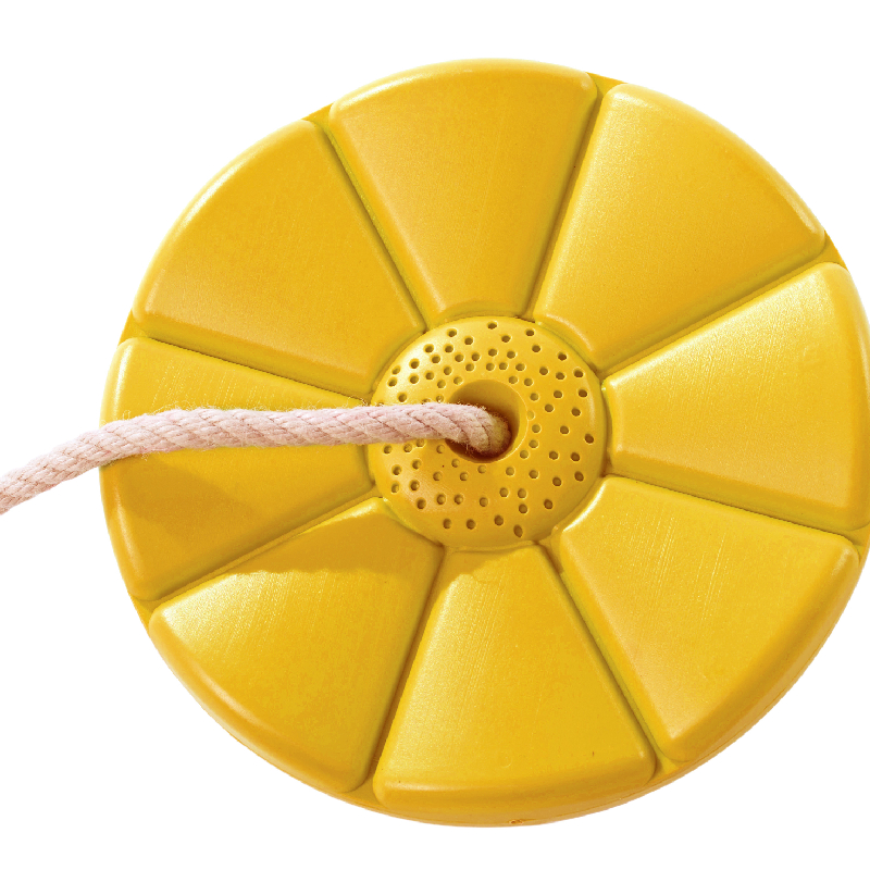 Kunststof schotelschommel - beige touw